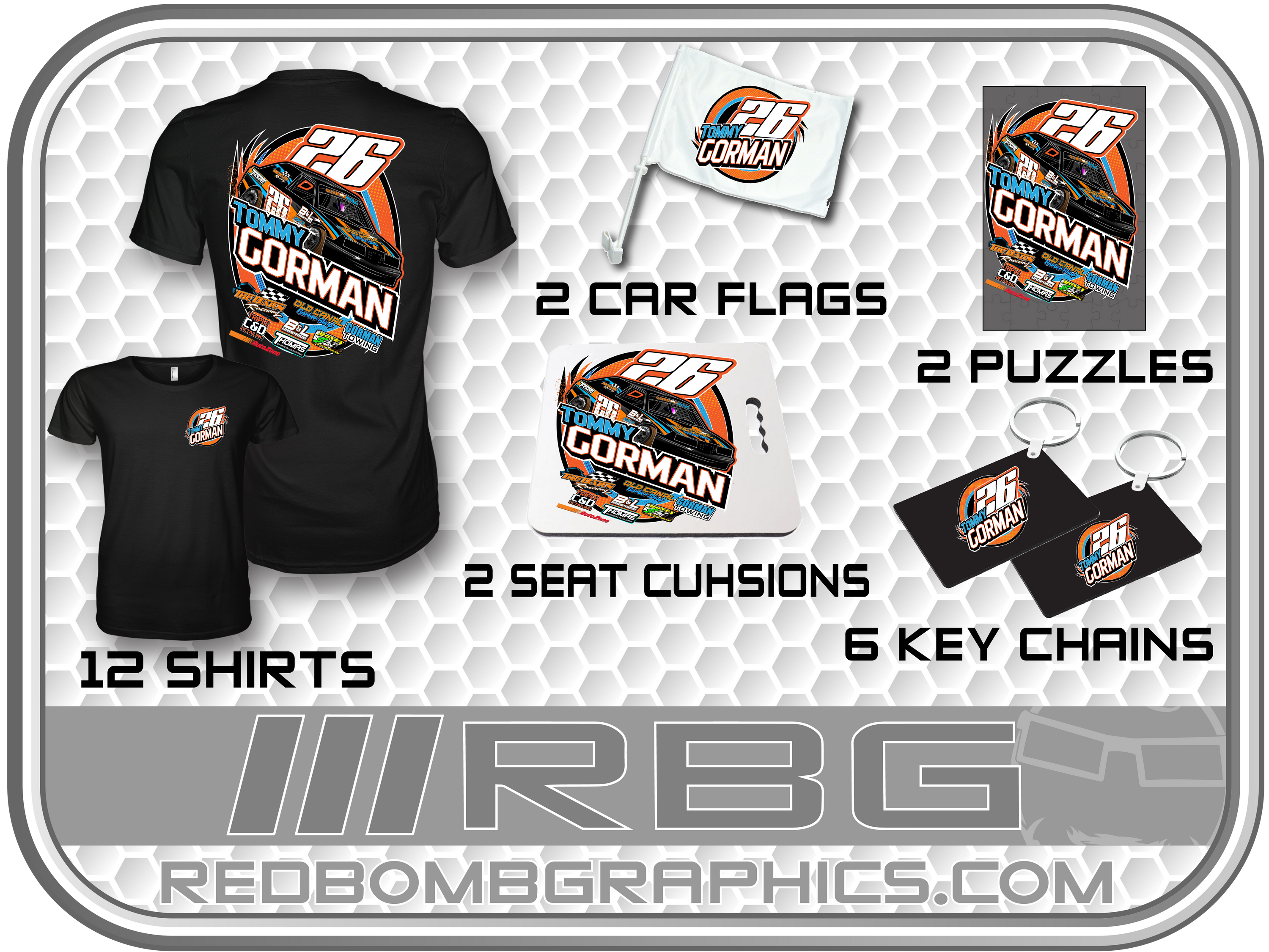 Red Bomb Graphics - Custom Dirt Track Racing T Shirts